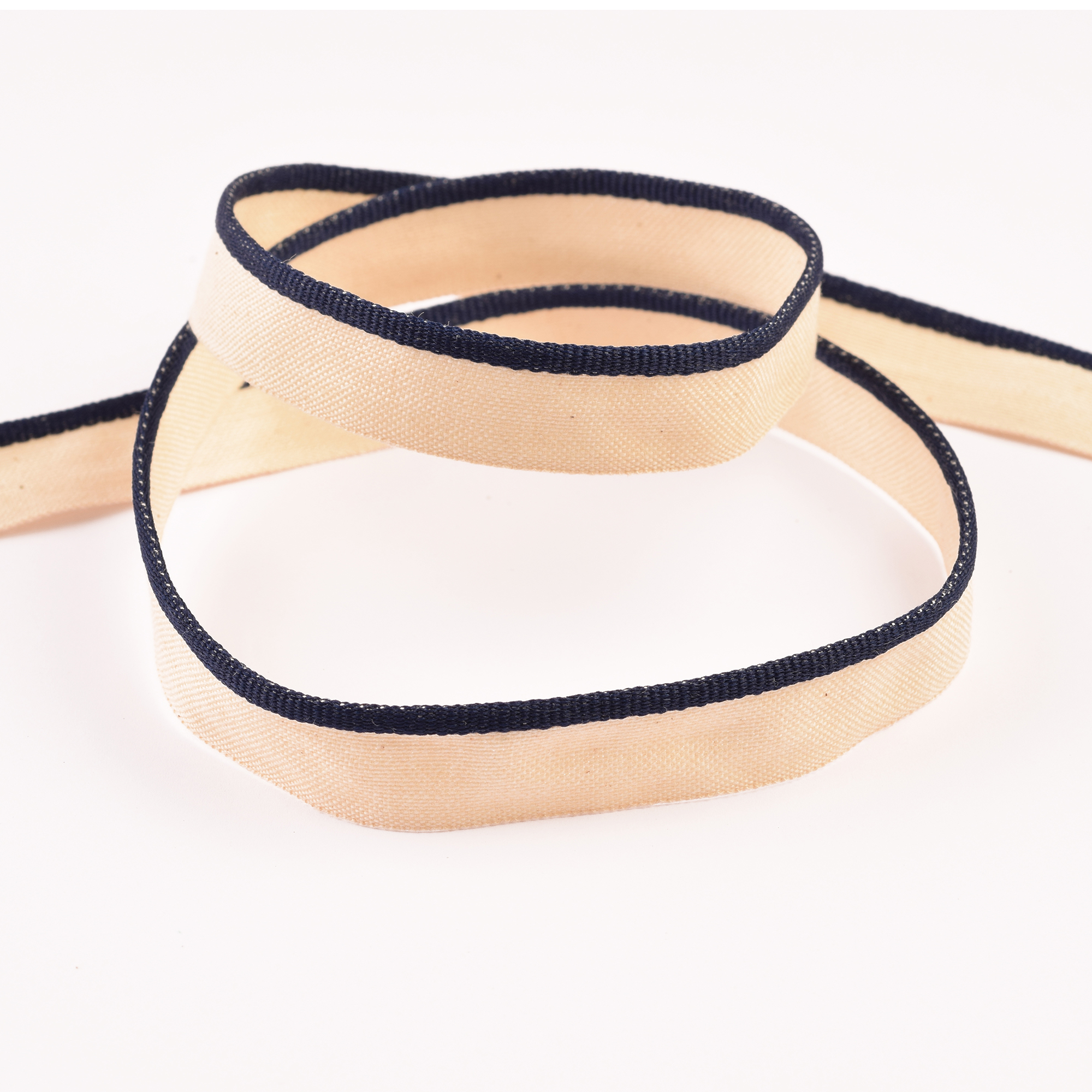 2001PC - Woven Edge Double Face Cotton Head & Tail Band - Navy 12